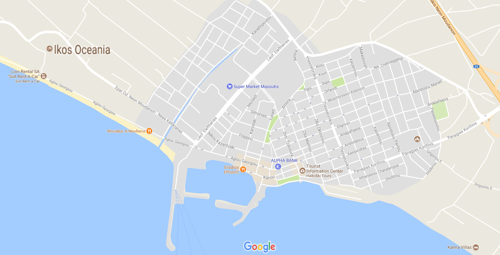 Taxi transfer to Halkidiki Nea Moudania from/to Thessaloniki